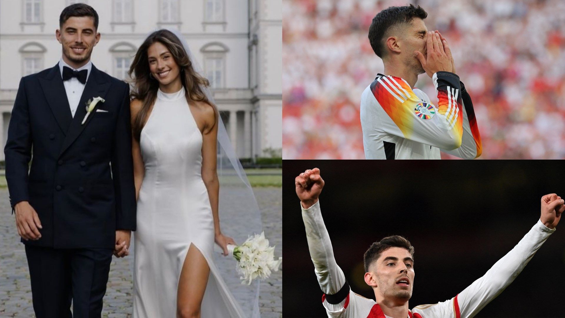 A dream wedding! Kai Havertz ties the knot with new wife Sophia Weber as Arsenal star recovers ...